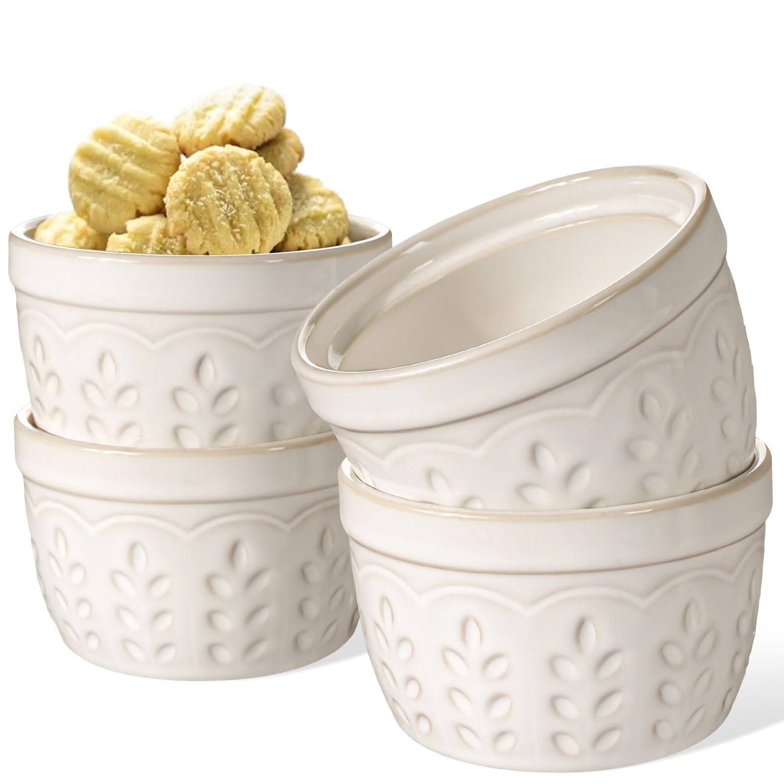 Amazon.com: Artena Ramekins, Ramekins Oven Safe, Creme Brulee Ramekins ...
