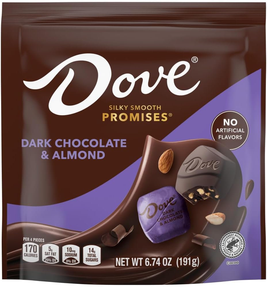 Amazon.com : DOVE Promises Dark Chocolate Almond, Individually Wrapped ...