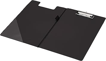 Q-Connect Foolscap/A4 PVC Fold over Clipboard - Black : Amazon.co.uk ...