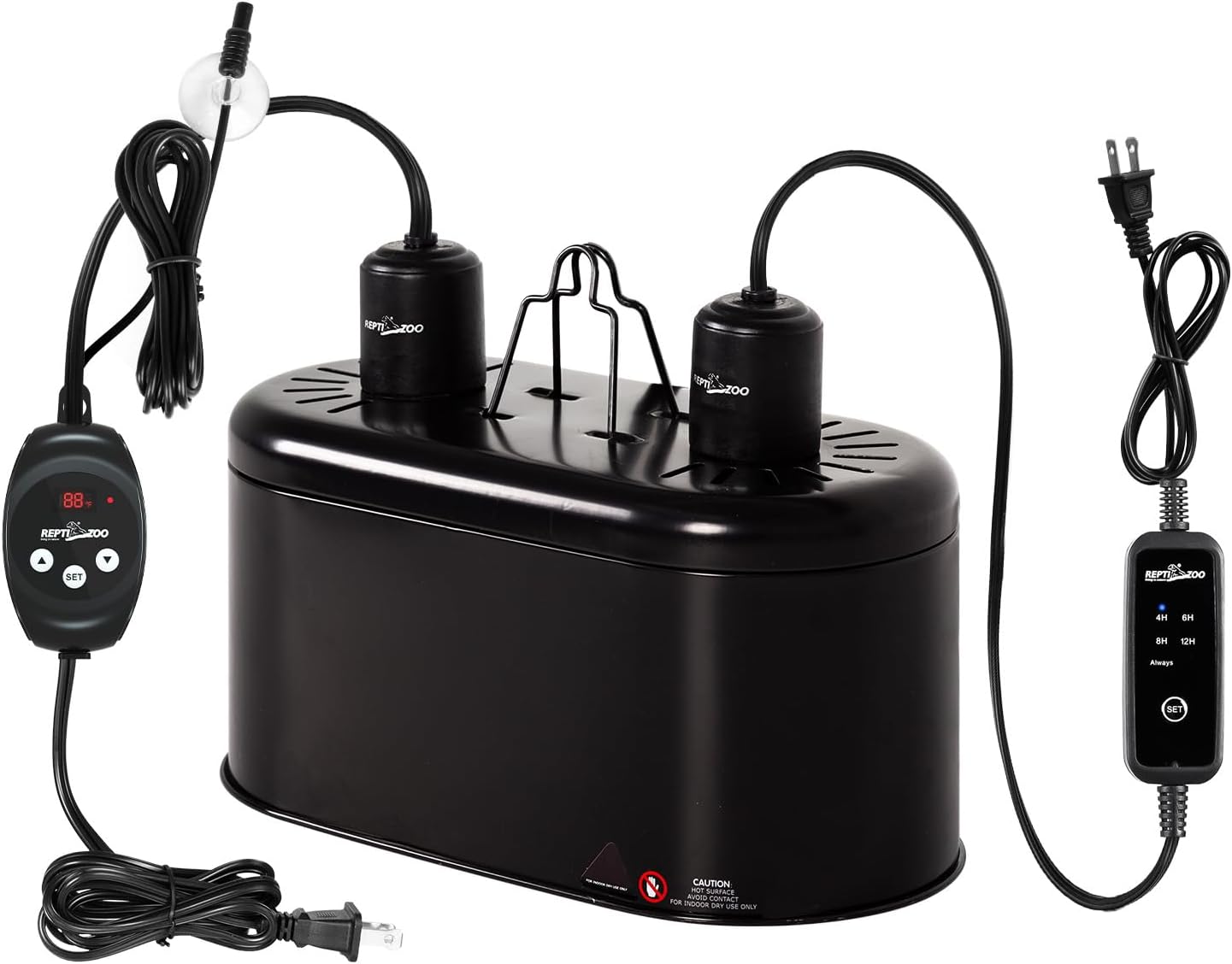 Amazon.com: REPTI ZOO Dual Reptile Light Fixture with Dimming ...