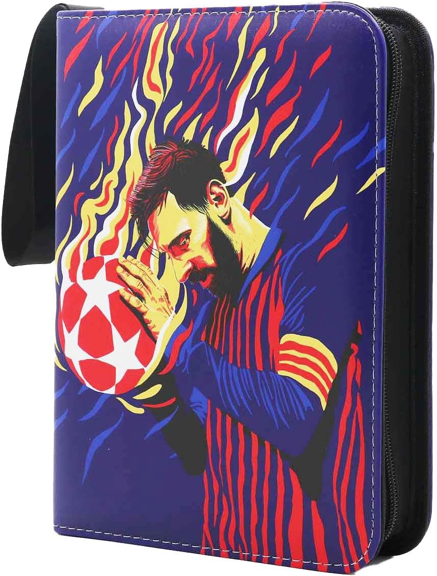 Amazon.com: Cocofit Soccer Card Binder Fits 400 Cards, 4 Pocket Sports ...