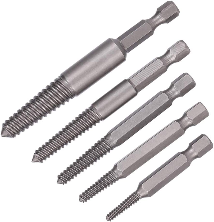 QWORK Screw Extractor Easy Out Damaged Bolt Extractor Kit Stripped ...