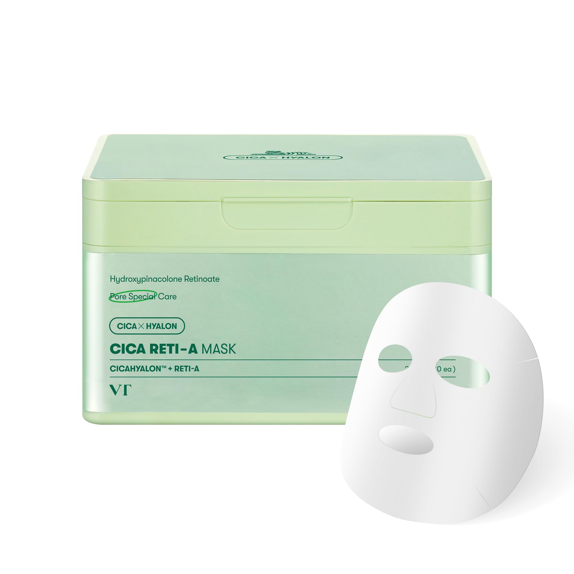 VT COSMETICS Cica Retia Mask Sheet 30 Pcs, Retinol Complex 11.83oz(350g ...