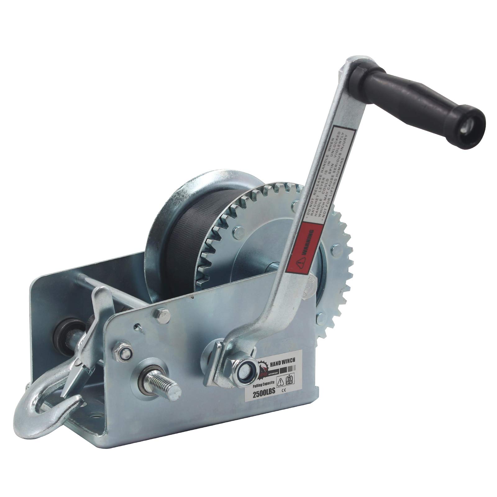 Buy OPENROAD Boat Winch 2500lbs Hand Winch, with 32ft Black Strap and 2 ...