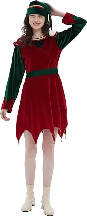 Kofero Elf Costume Adult Women Christmas Outfit Plus Size Girls Cozy ...