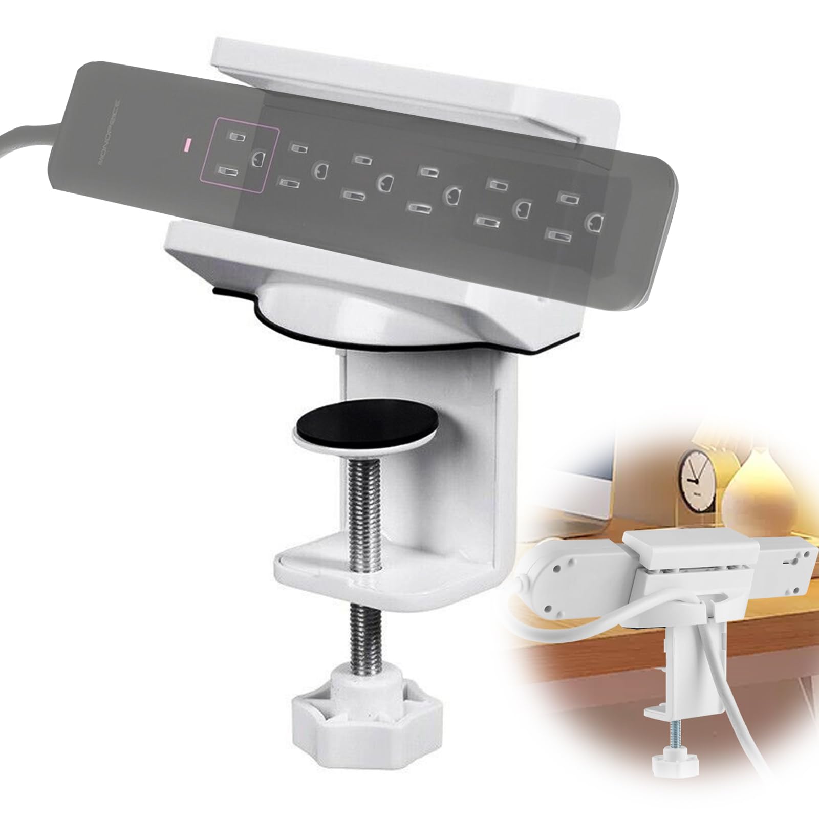 Snapklik.com : Desk Clamp Power Strip Holder, Desk Mount Power Strip ...