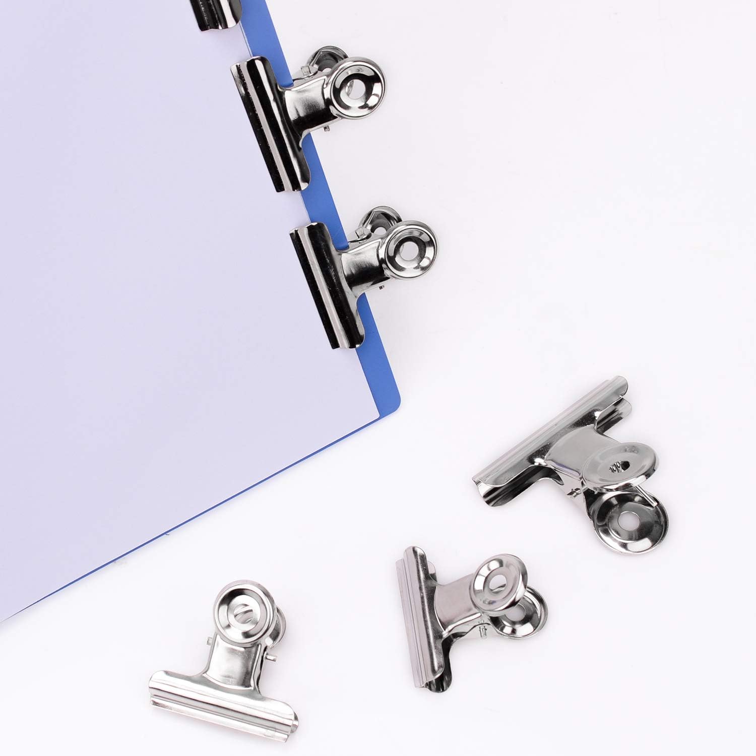 24Pcs Letter Clamp Metal Stainless Steel Paper Clips 38mm 50mm Paper ...