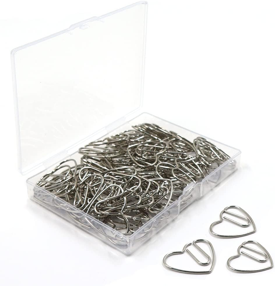 Amazon.com : TOYMYTOY Love Heart Shaped Paper Clips Note Photo Sign ...