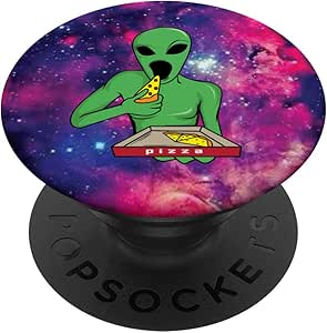 Amazon.com: Pizza Alien Galaxy Cool Fun-ny UFO Food Space PopSockets ...