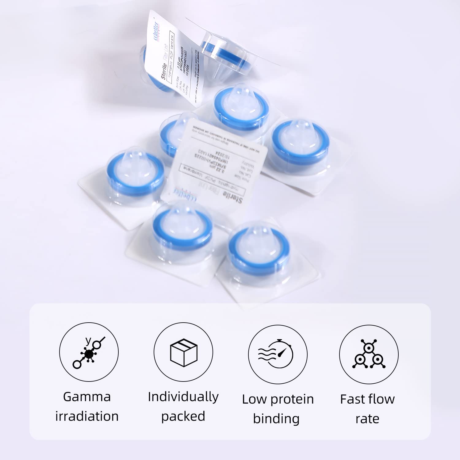 Snapklik.com : 10pcs Syringe Filter PVDF Hydrophilic Filtration Sterile ...