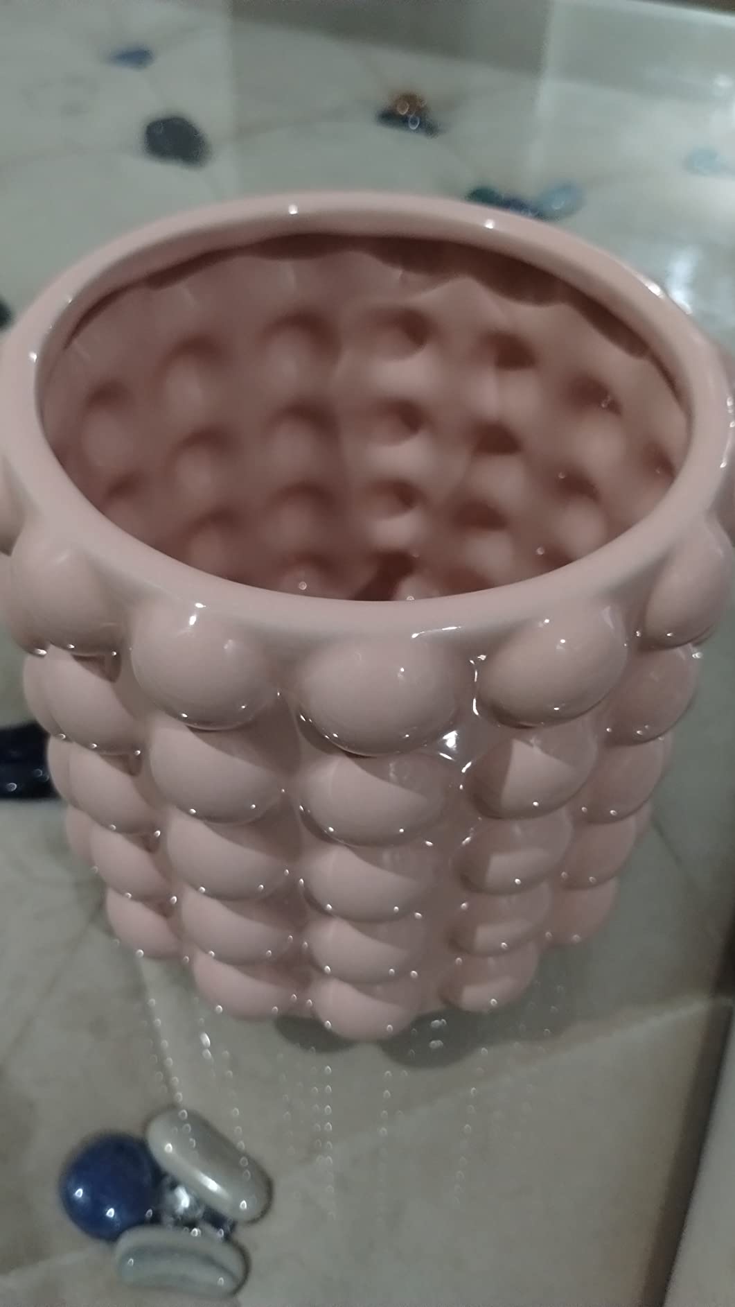 Anko Black Stoneware Raised Flower Pot for Home Decor | Decorative ...