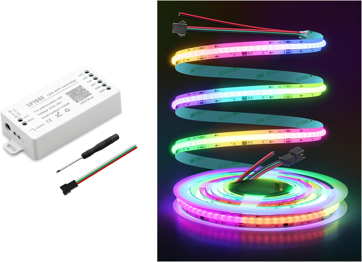 Amazon.com: ALITOVE WS2812B WS2811 WS2801 LED WiFi Controller, iOS ...