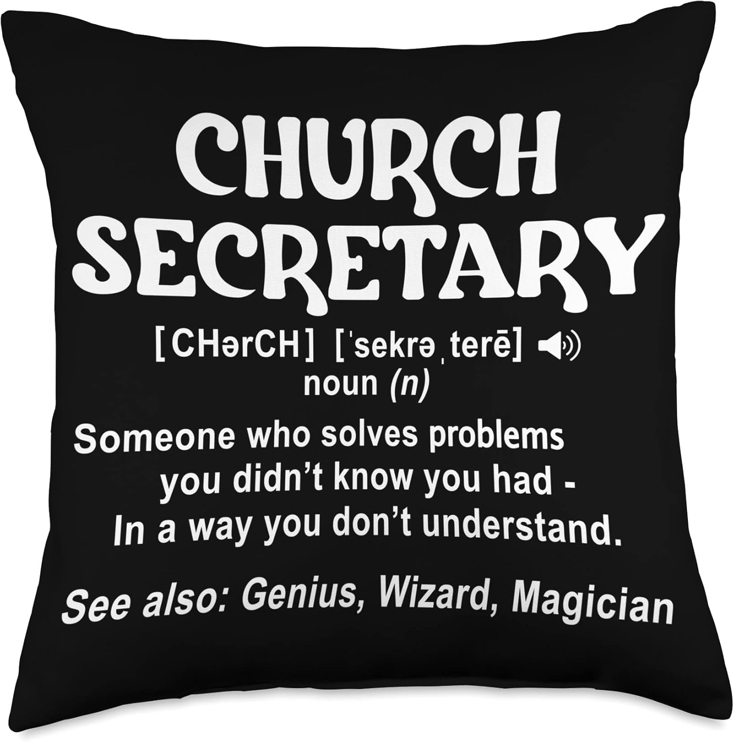Amazon.com: Church Secretary Definition Church Secretaries Throw Pillow ...