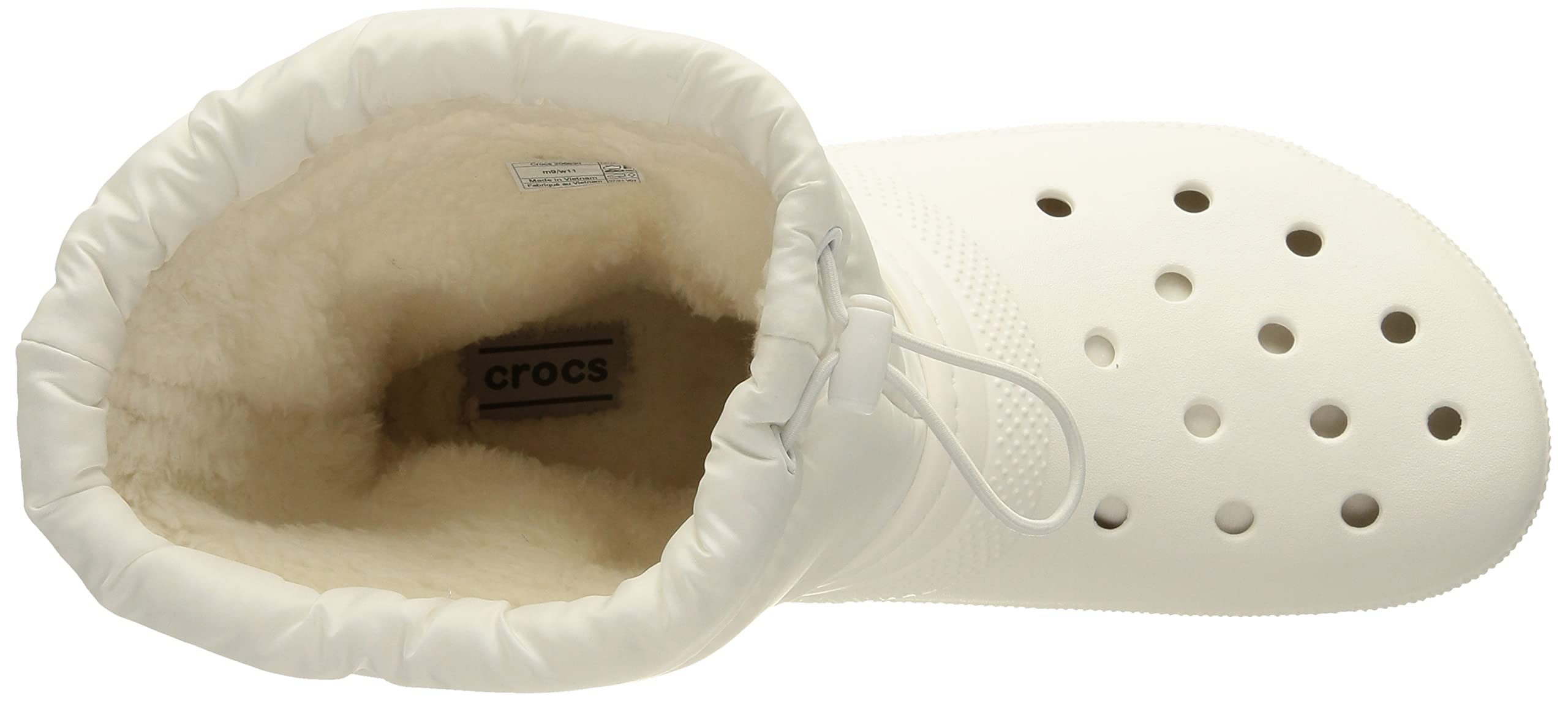 Crocs Unisex Classic Lined Neo Puff Fuzzy Winter Boots Snow, White ...