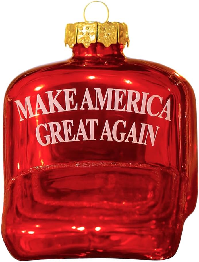 Amazon.com: 3.5 inch MAGA Hat Christmas Ornament Trump Christmas Decor ...