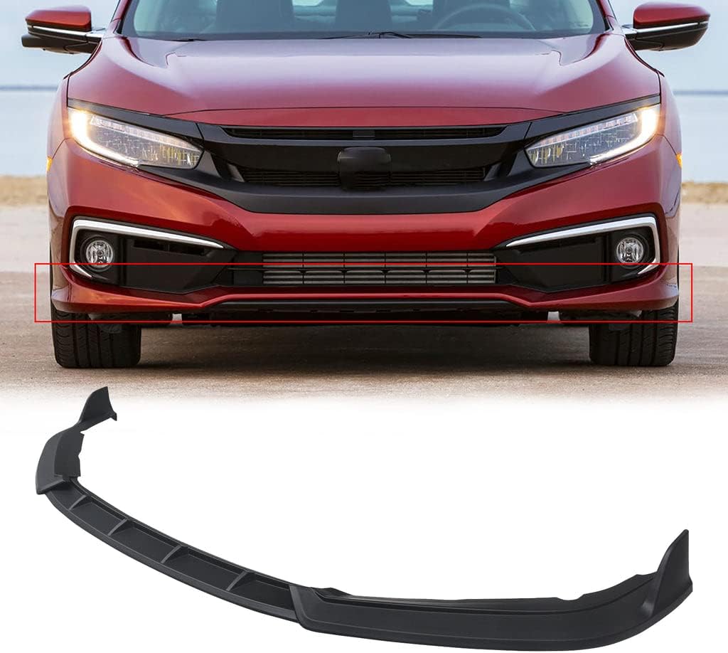 Amazon.com: CHIESMA Front Bumper Lip Fit for 2019-2021 Honda Civic 10th Gen FC1/FC2/FC5 ABS ...