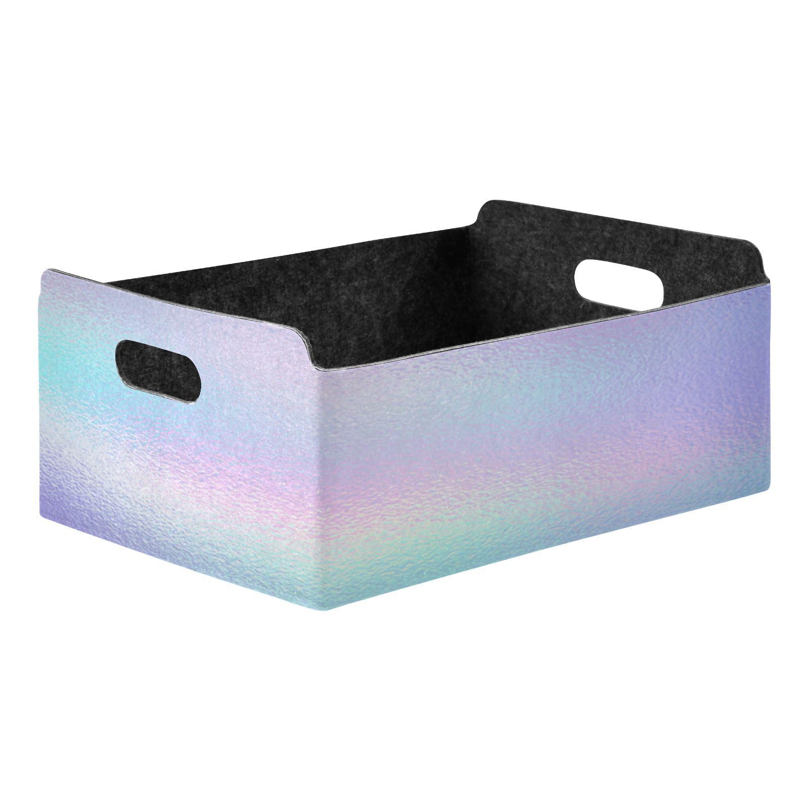 Amazon.com: Kigai Iridescent Storage Basket, Foldable Open Storage Bins ...