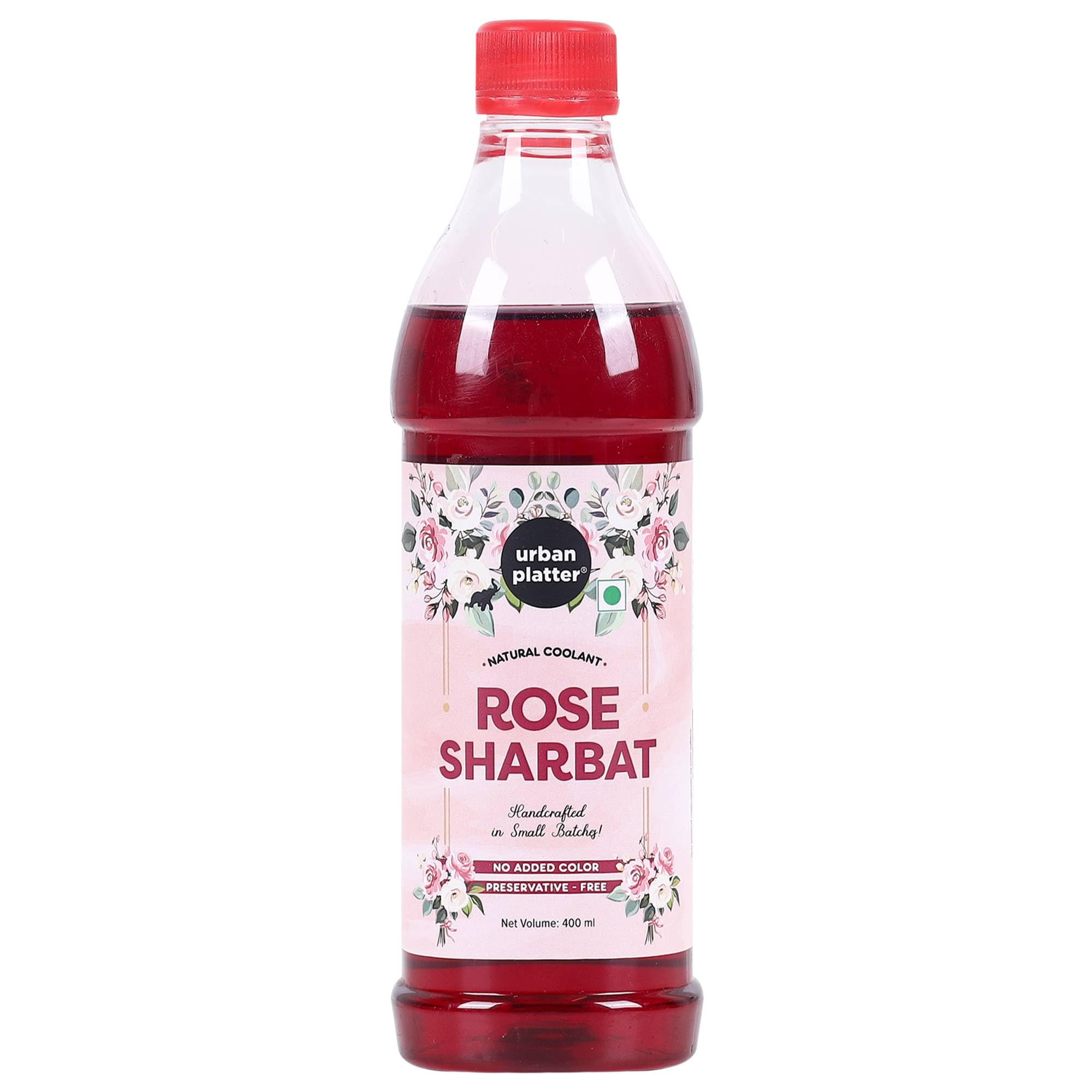 Urban Platter Rose Sharbat, 400ml (Natural Coolant | Handcrafted Syrup ...