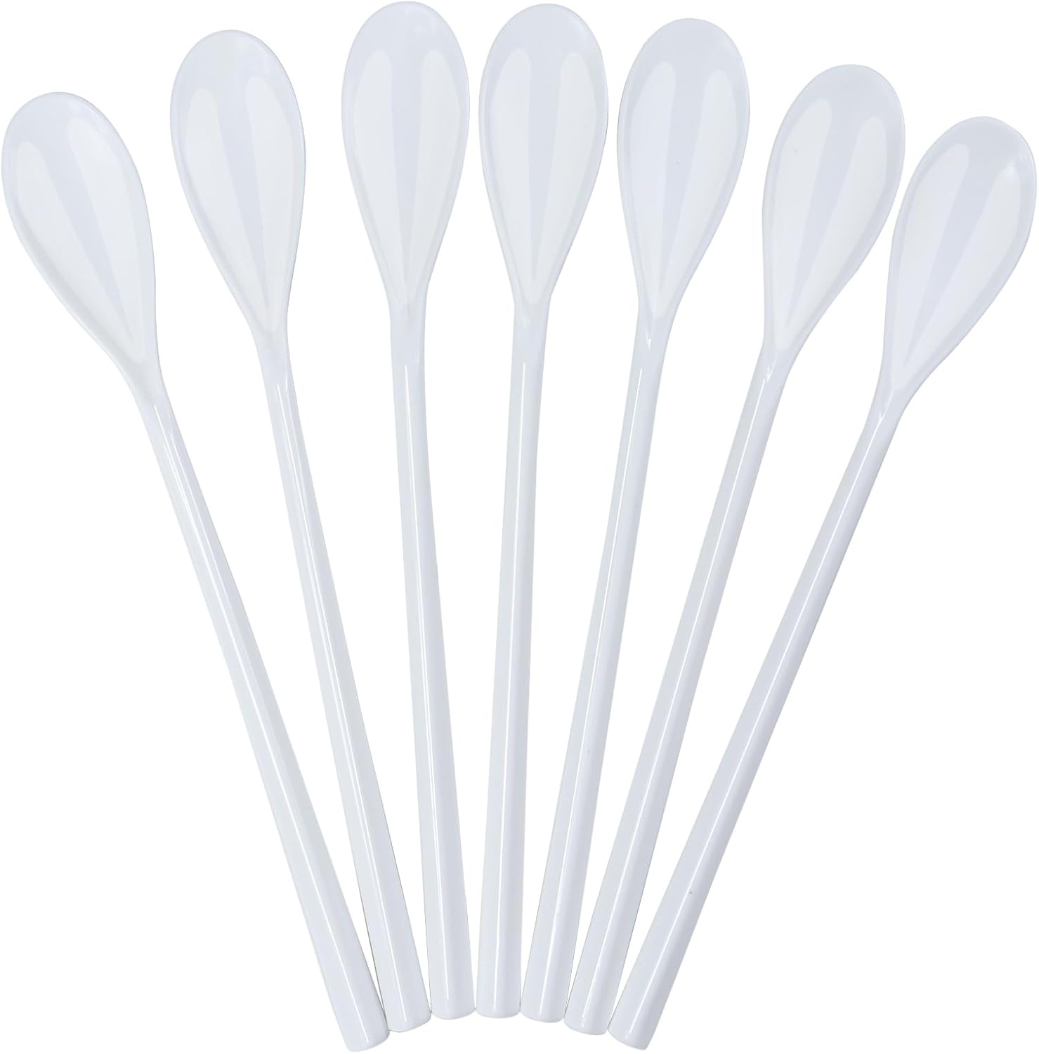 Amazon.com: 12 Piece Long Handle Spoon Plastic Coffee Stirring Spoons ...
