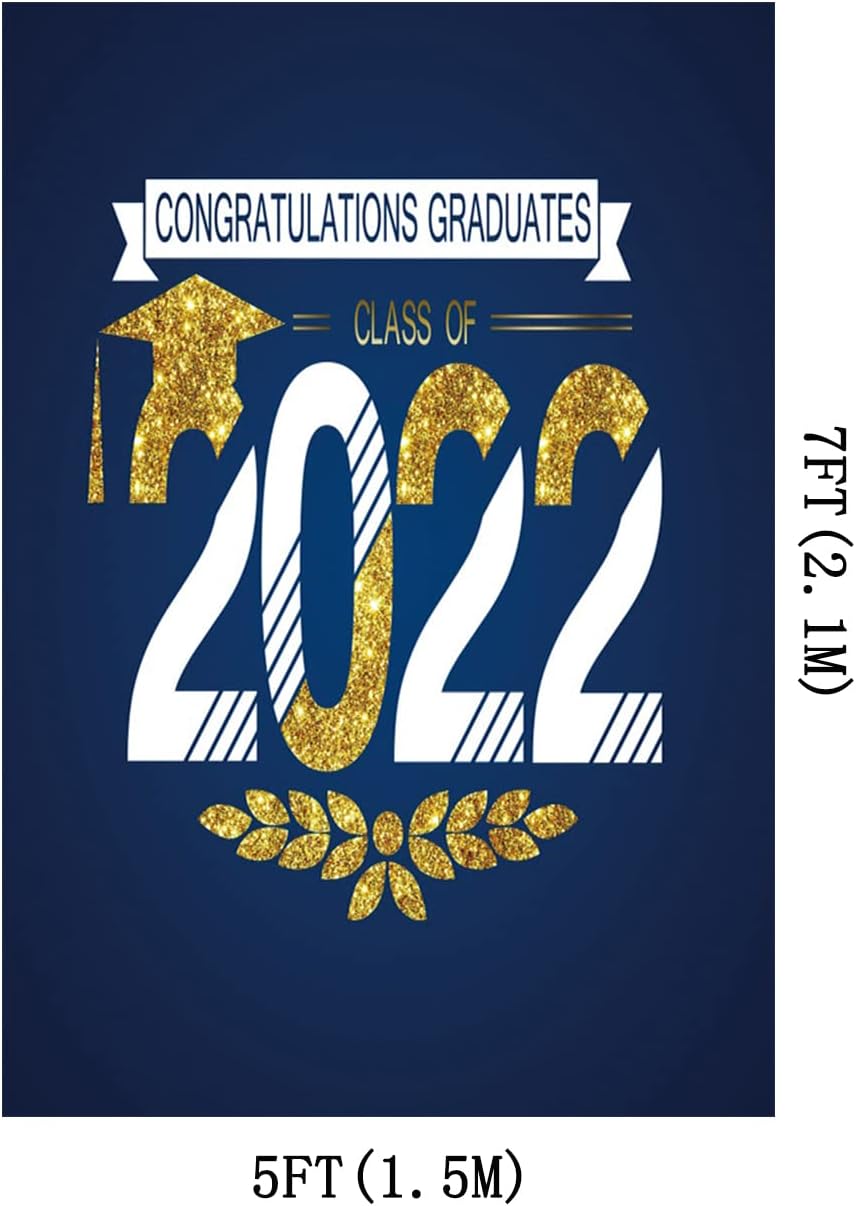RBQOKJ 5x7ft Class of 2020 Prom Backdrop Blue Graduation Season ...