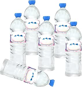 Amazon.com: 6 Bottles Mineral Water Sets Drinking 1:12 Scale Miniature ...