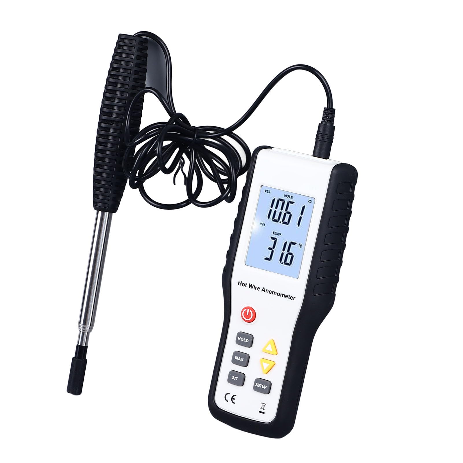 Amazon.com: Thermal Anemometer, LCD Display High Sensitivity ...