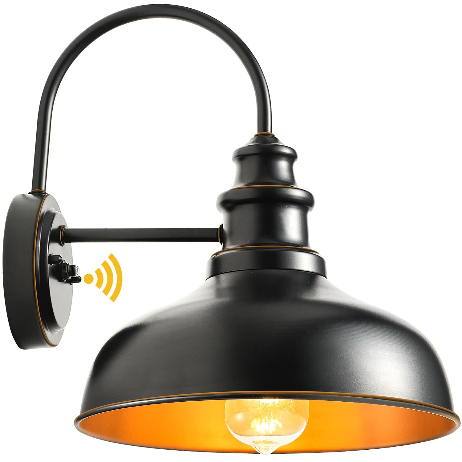 VIANIS Gooseneck Barn Light Outdoor Dusk to Dawn,10" Farmhouse Porch ...