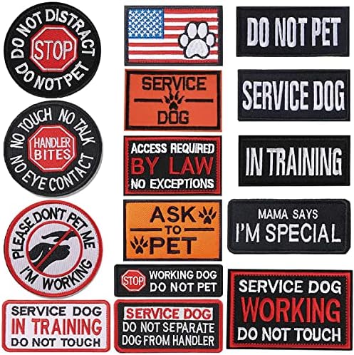 Amazon.com: 15 Pieces Service Dog Patches Dog Vest Patches for Harness ...