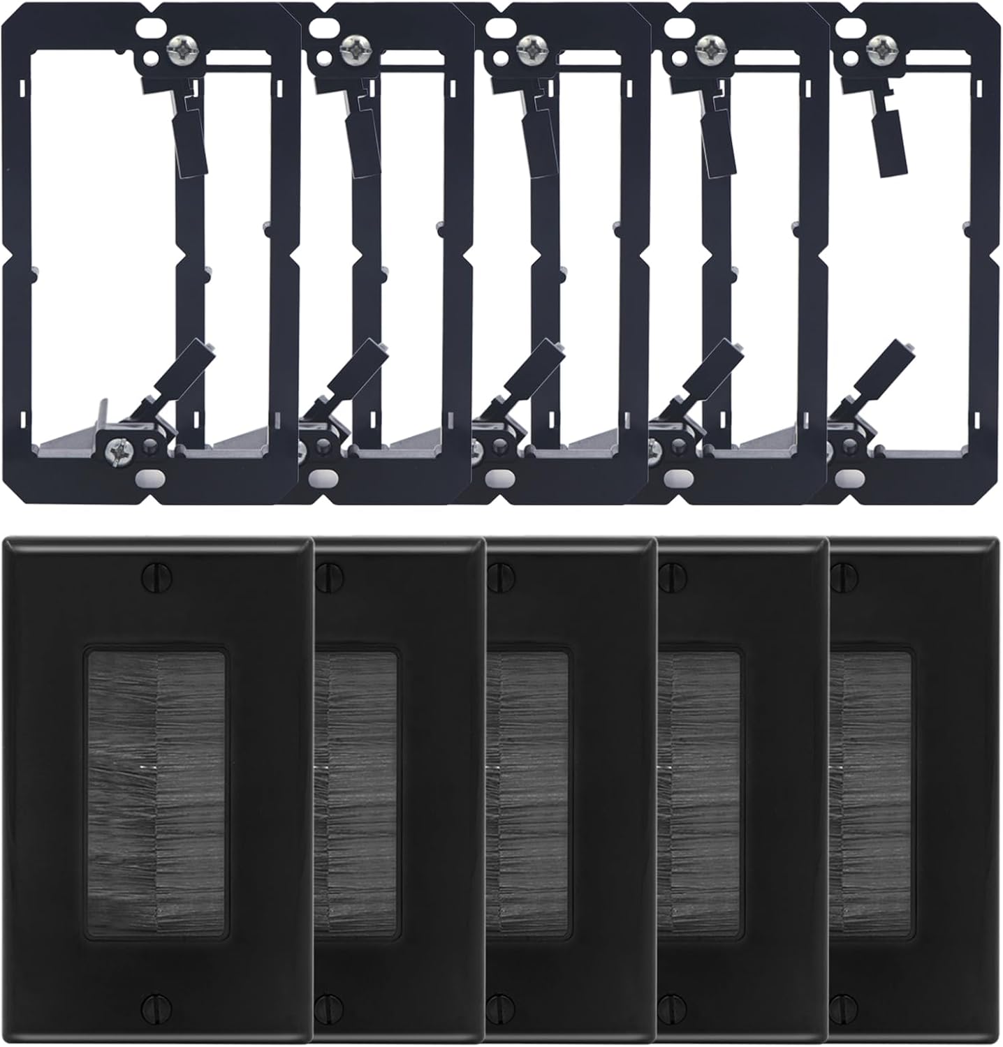 Amazon.com: VCE 5-Pack Single Gang Low Voltage Mounting Bracket Bundle ...