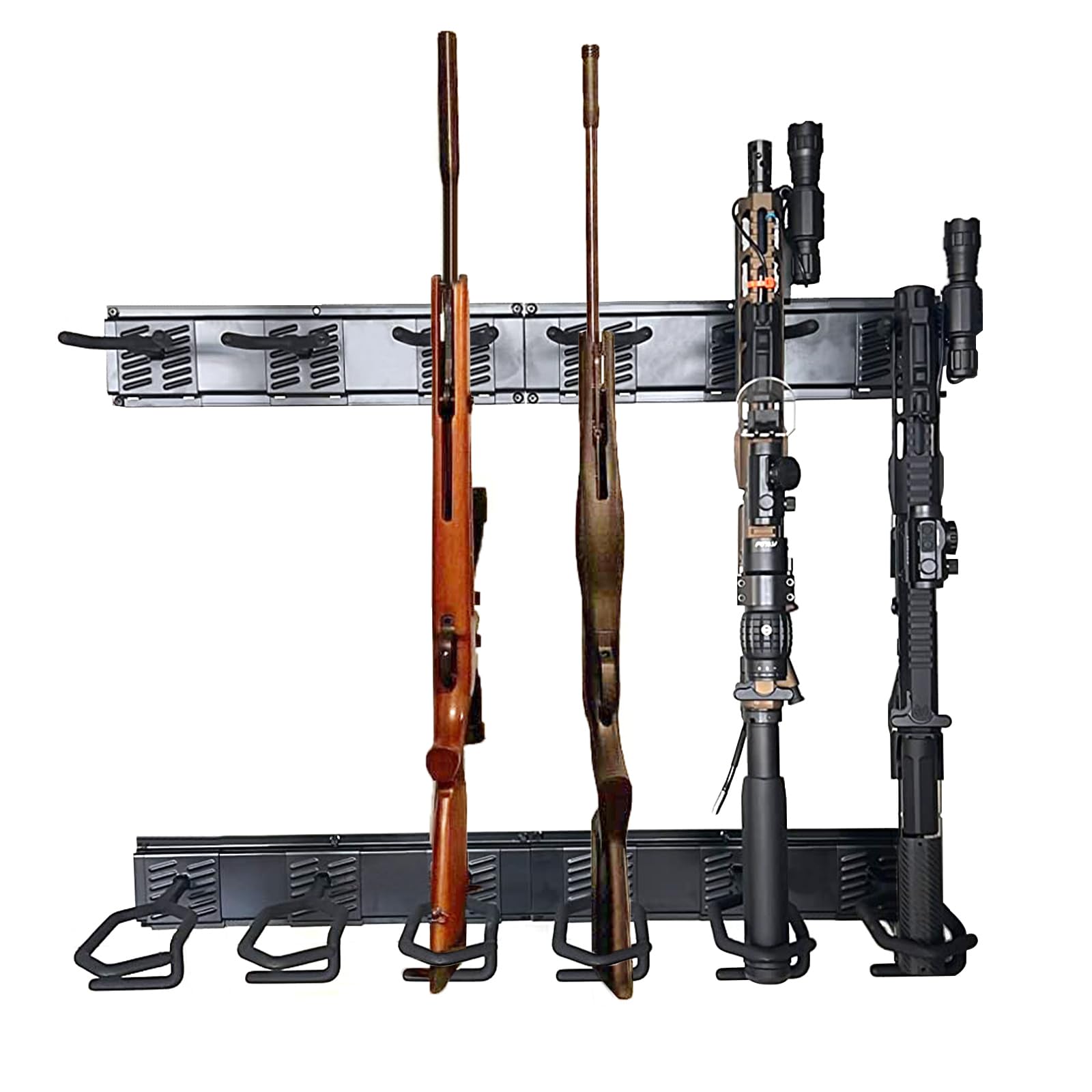 Amazon.com: ATOOLA Gun Rack Wall Mount, Upgrade 6 Slots Gun Storage ...
