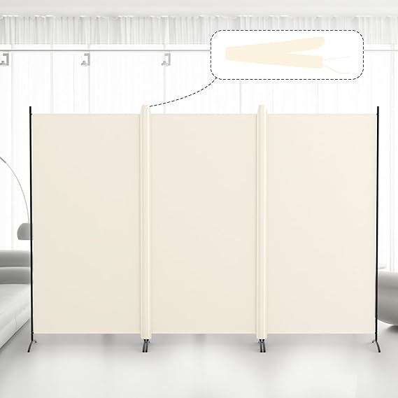 Kokorona 3 Panel Room Divider, 6FT Tall Folding Privacy Screen Wall ...