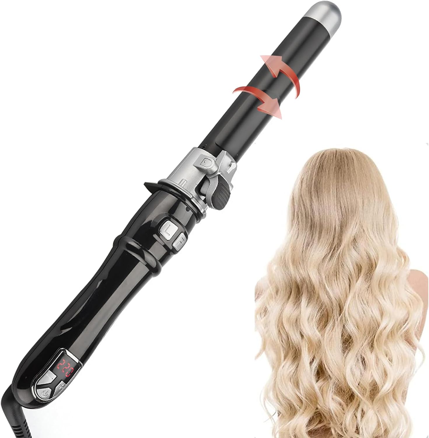 TANSHINE Automatic Rotating Curling Iron,Auto Hair Curling Wand Spining ...