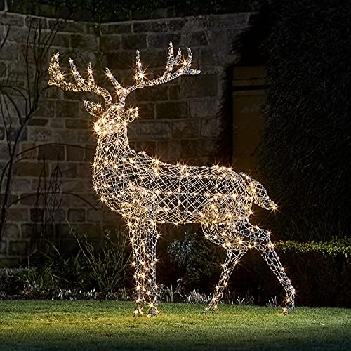 Lights4fun 168cm Harlow LED rotan rendierfiguur hertentimer ...