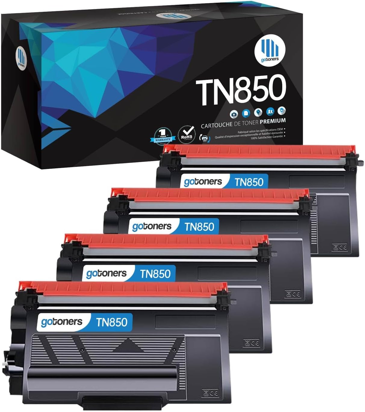 Gotoners 4PK TN850 TN-850 Toner for Brother MFC-L5700DW MFC-L5800DW MFC ...