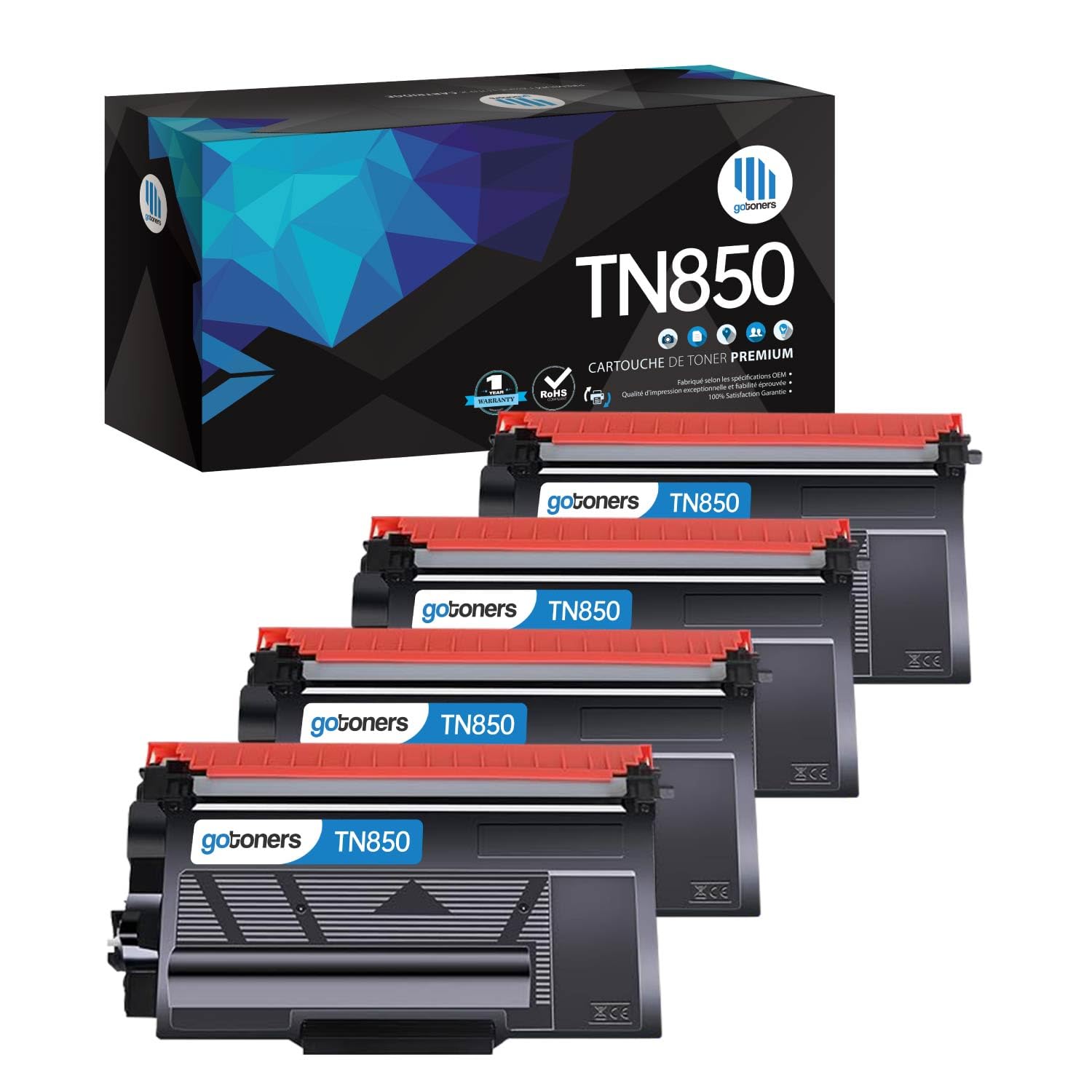 Gotoners 4PK TN850 TN-850 Toner for Brother MFC-L5700DW MFC-L5800DW MFC ...