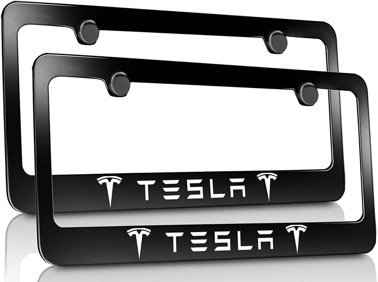 Amazon.com: BAMZOK 2pcs fit Tesla License Plate Frame,Tag License Plate ...