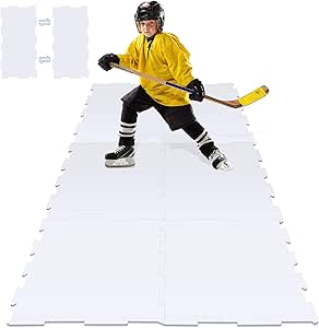 Maasechs 3 Pack Dryland Hockey Ice Tiles, 19 x 38 Inch Large Synthetic ...