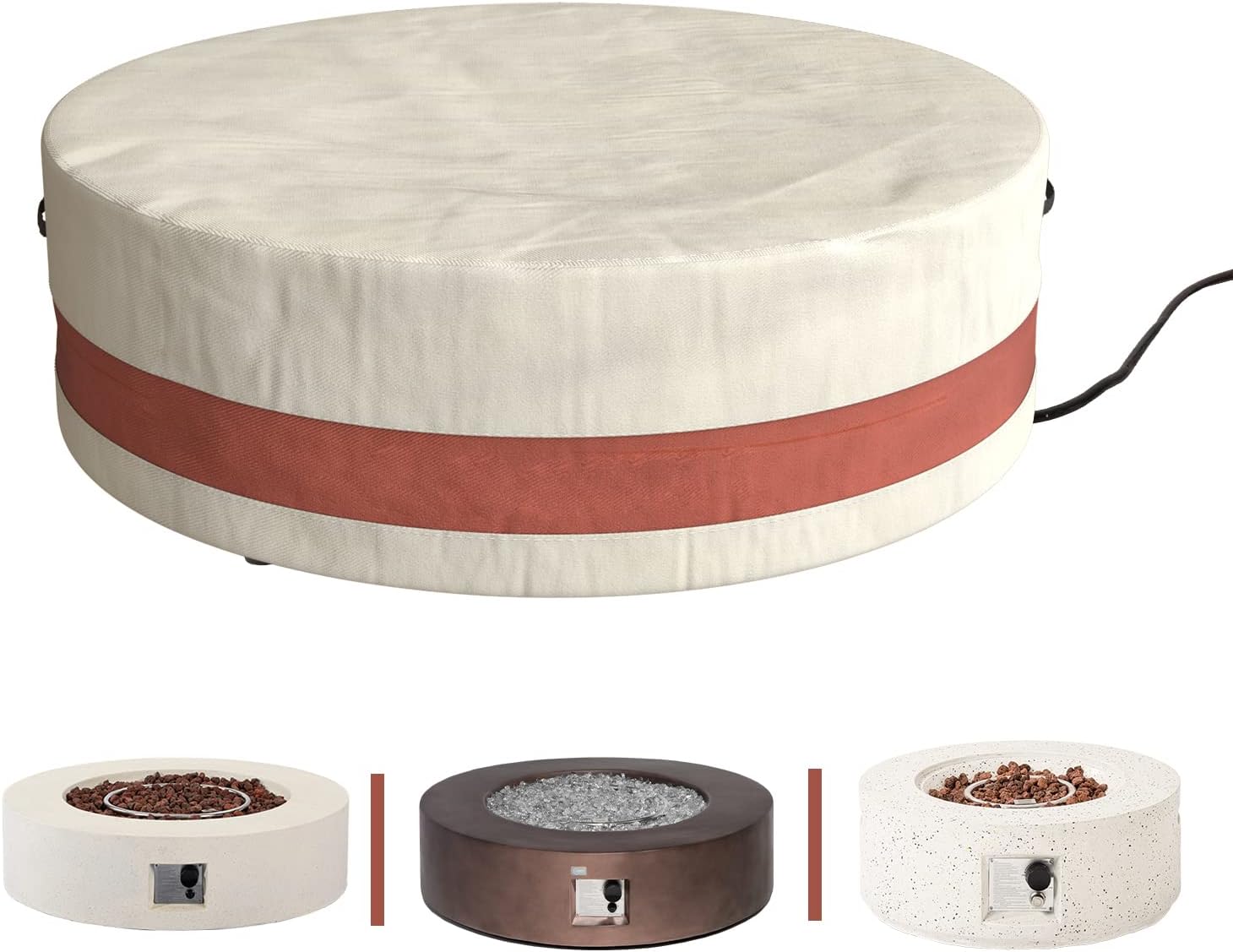 Amazon.com : HOMPUS 40 x 40 x 12inches Outdoor Round Fire Table Pit ...