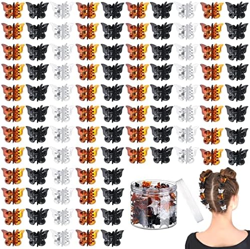 Amazon.com : 50 Packs Assorted Color Butterfly Hair Clips, Beautiful ...