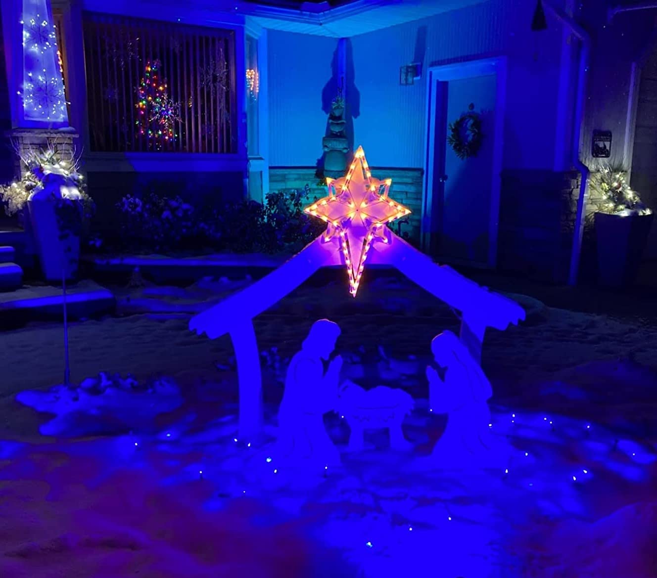 Blue Led Outdoor Spotlight