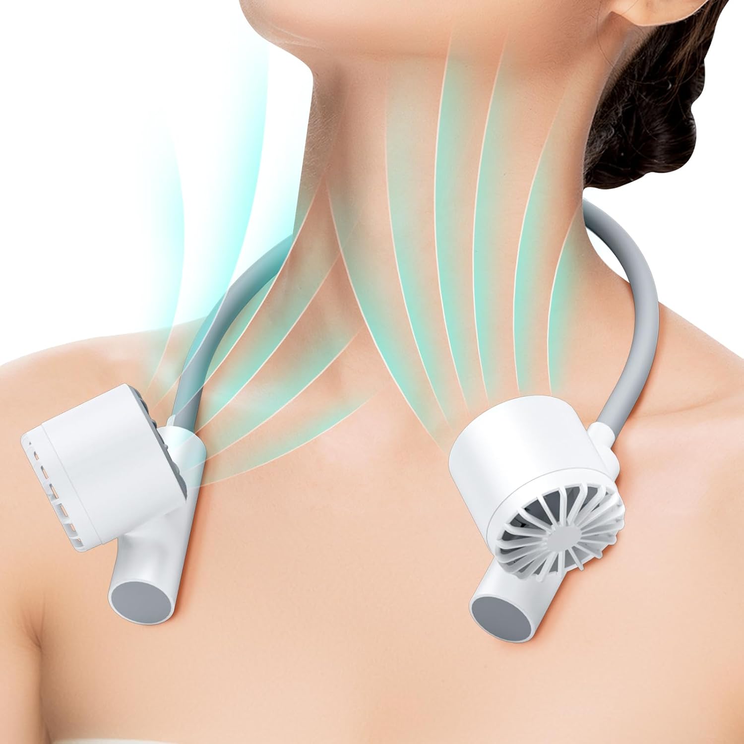 Portable Neck Fan - Rechargeable Hanging Neck Fans for Women, 3600mAh ...