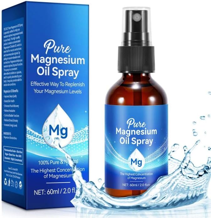 Amazon.com: Magnesium Spray, 100% Pure & Organic Natural Magnesium Oil ...