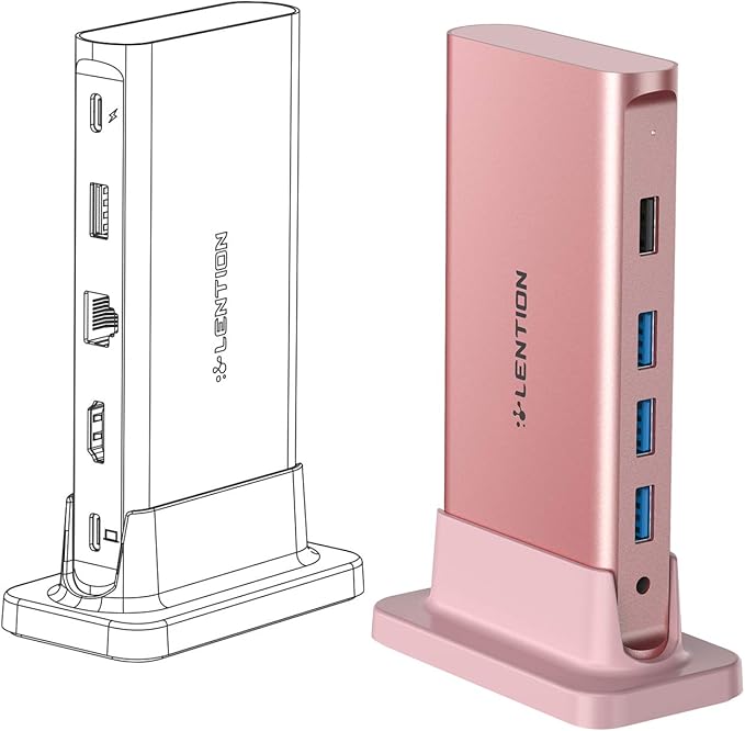 Amazon.com: LENTION USB C Docking Station with 100W PD, 4K HDMI ...