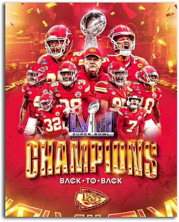 Amazon.com: Generic Kansas City Sports Chiefs Champions Poster Canvas ...