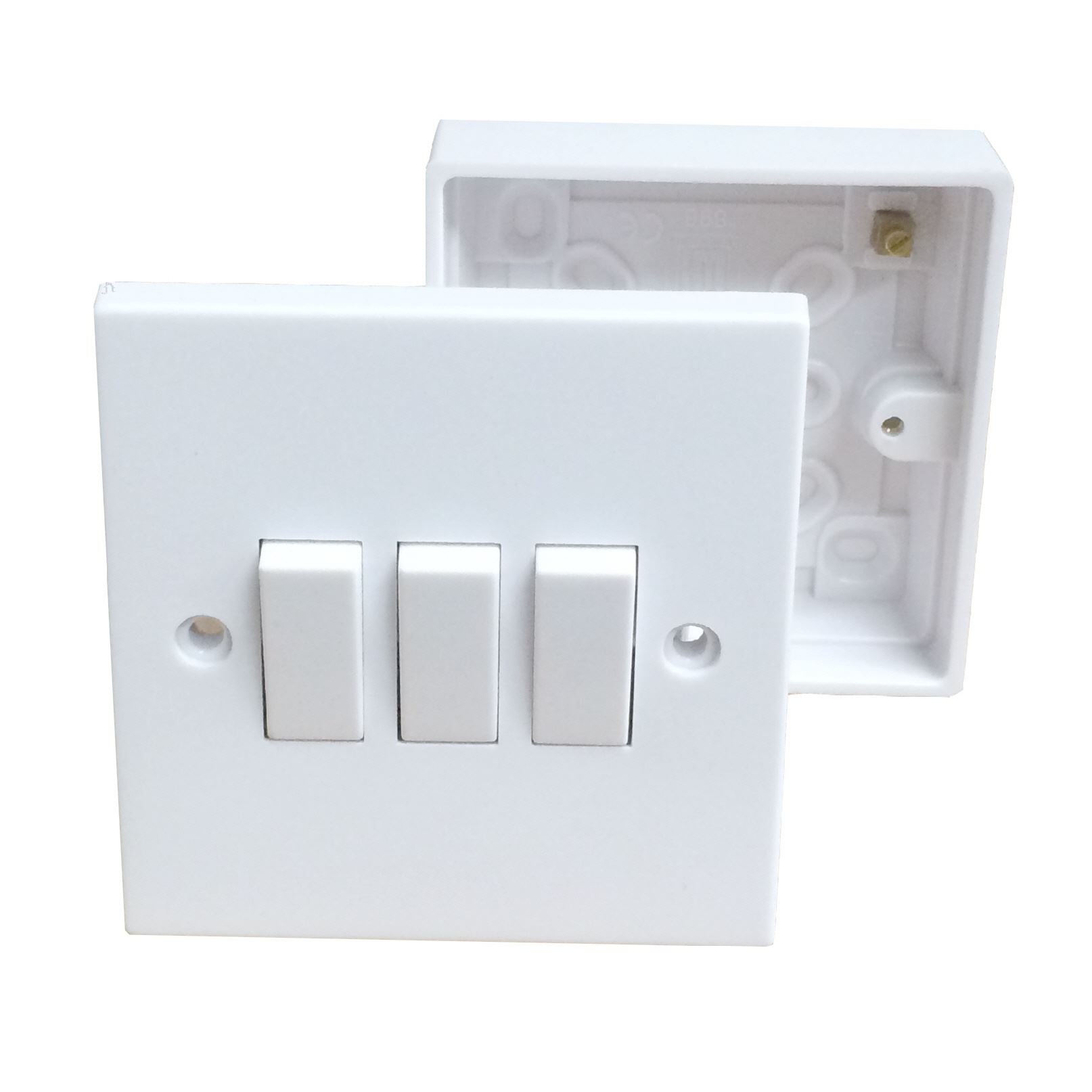 Triple Light Switch Box For Standard