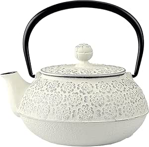 Amazon.co.jp: 岩鋳 Iwachu 急須 5型桜 銀/麻色 0.65L 内面ホーロー 南部鉄器 12606 : ホーム＆キッチン