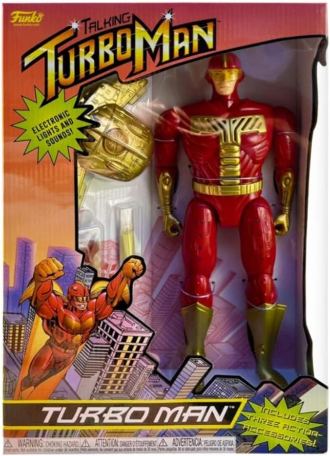 Jingle All The Way – Turbo Man Electronic Figure by Funko : Amazon.co ...