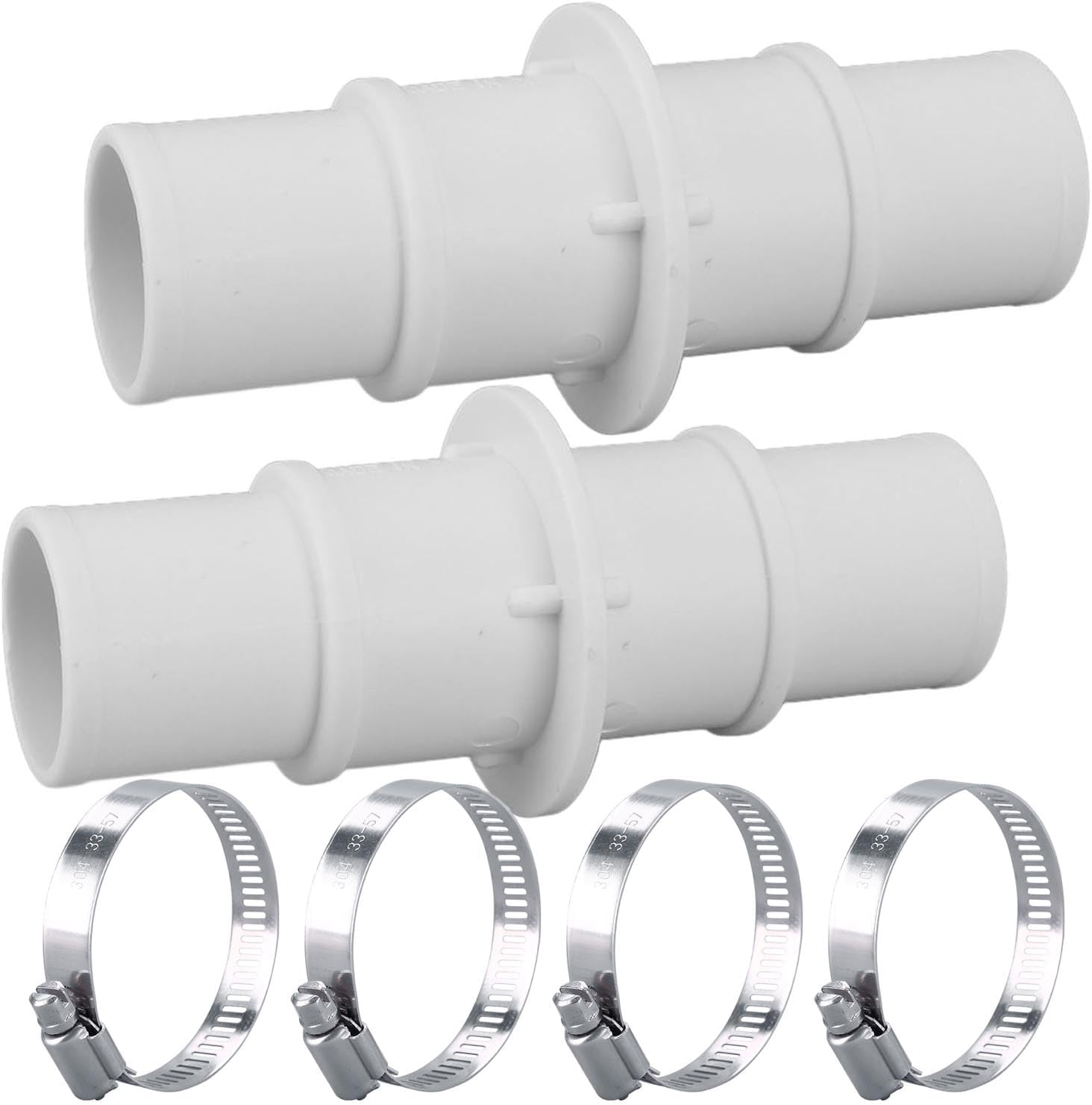 Amazon.com: Pool Hose Adapter Connector, 1-1/4" or 1-1/2" Plastic ...