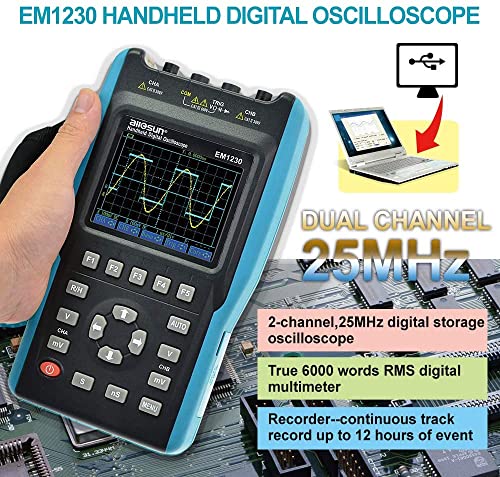 Allsun Oscilloscope Numérique Portable 2 En 1 Pour Diagnostic