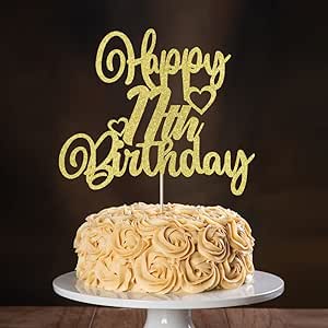 Amazon.com: 11th Birthday Cake Topper - Gold Glitter11th Birthday Cake ...